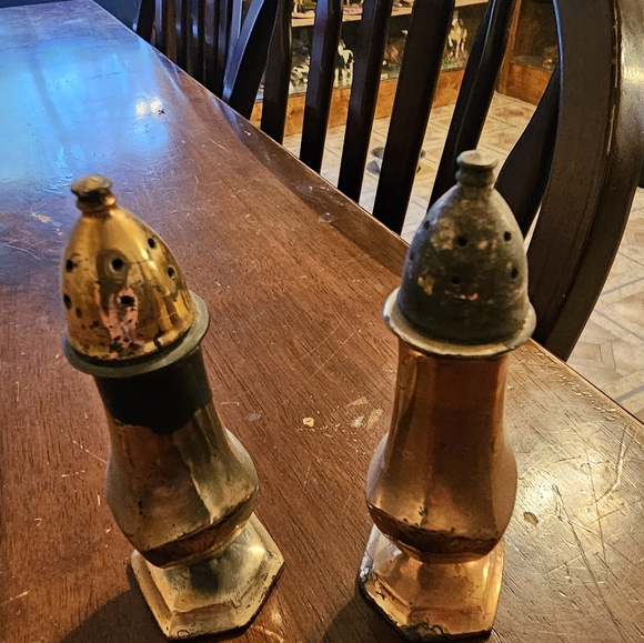 Art | Antique Vintage Victorian Crown Plated Lead Salt Pepper Shakers ...